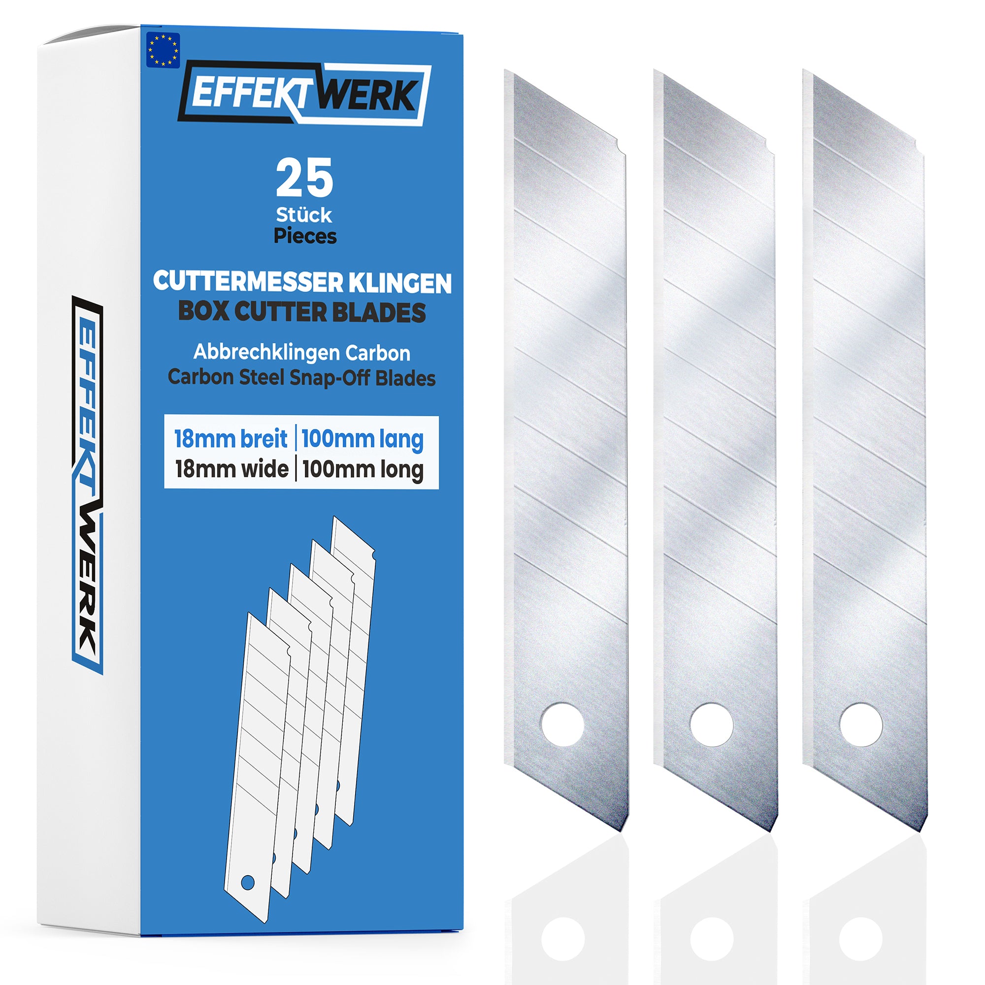 25 Cuttermesser Klingen - Silber – Effektwerk