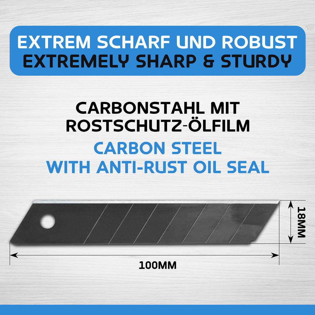 25 Cuttermesser Klingen - Schwarz – Effektwerk